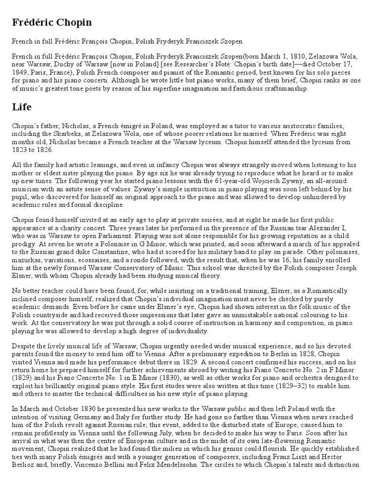 Chopin | PDF | Frédéric Chopin | Classical Music