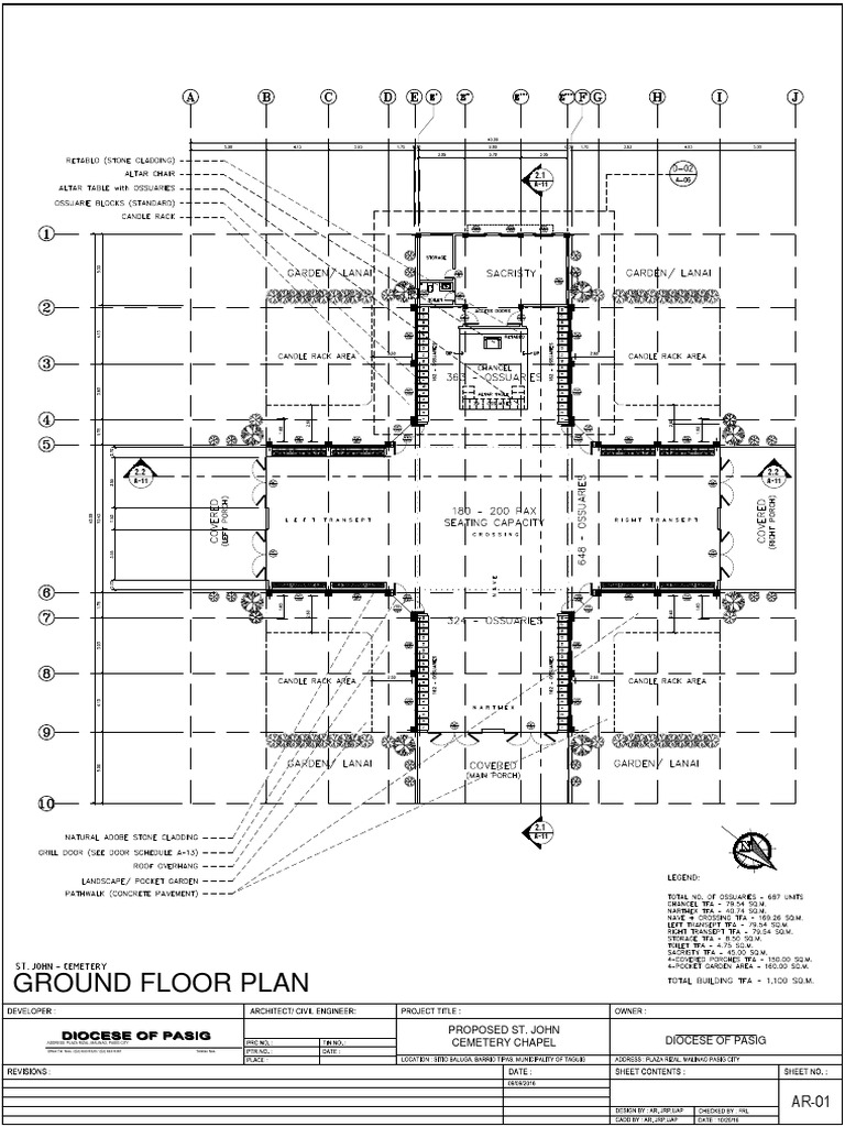 Ground Floor Plan: Address: Plaza Rizal, Malinao, Pasig City Office Tel ...