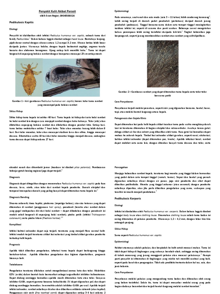 Penyakit Kulit Akibat Infeksi Parasit | PDF