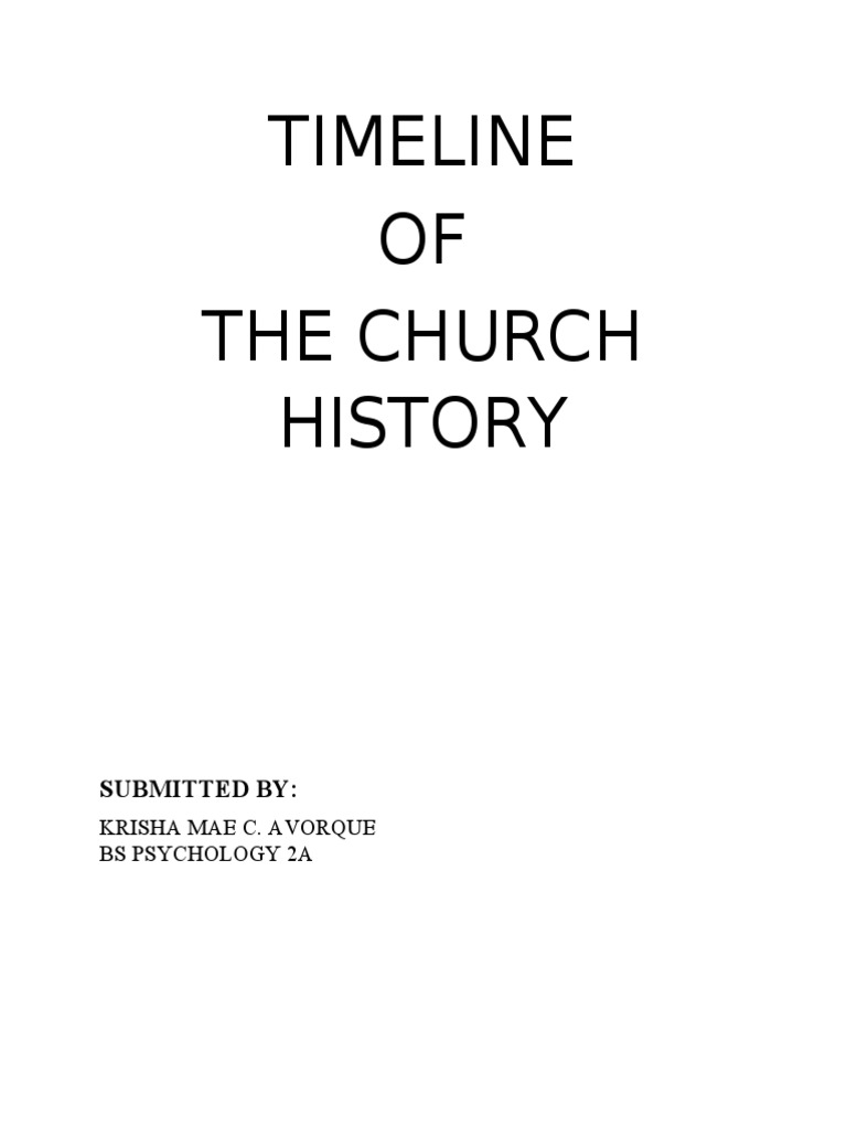Rel Ed Timeline of The Church History | PDF
