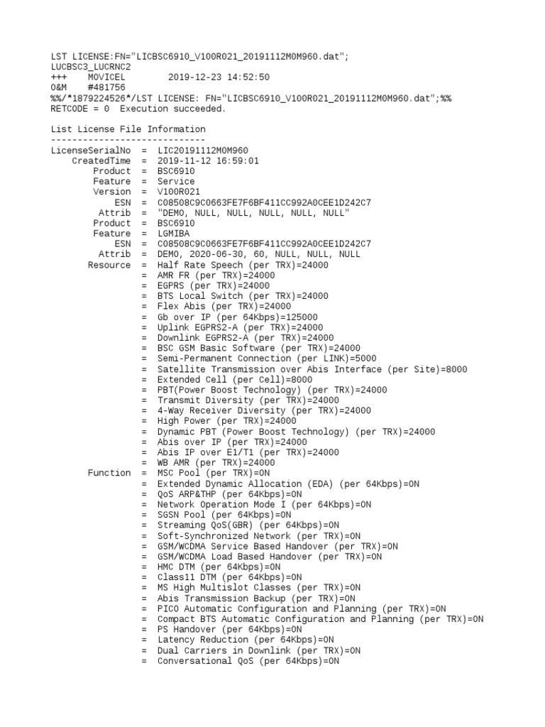 License File | Download Free PDF | High Speed Packet Access | Broadcast ...