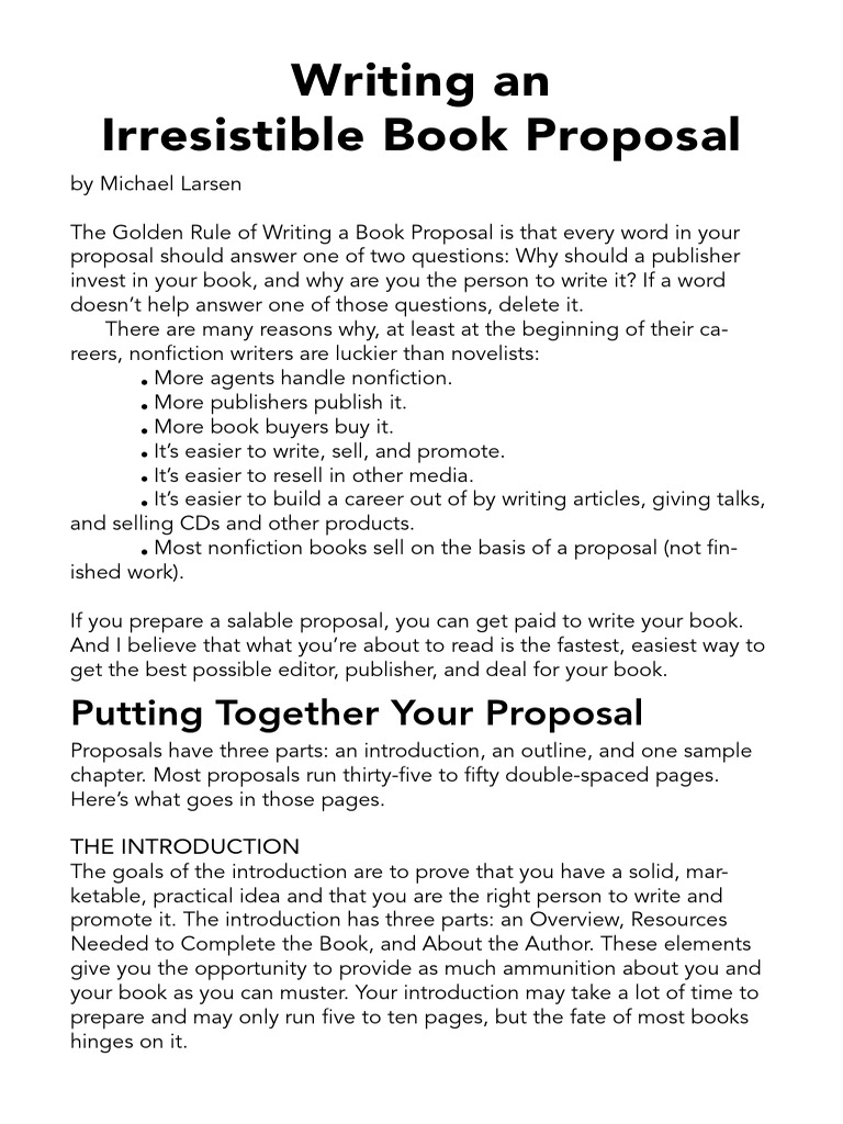 Crafting a Winning Book Proposal | PDF | Books | Paragraph