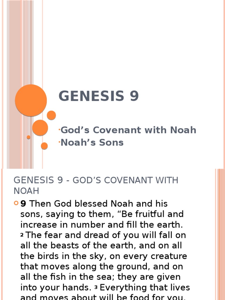 Genesis 9: God's Covenant With Noah Noah's Sons | PDF | Ham (Son Of ...