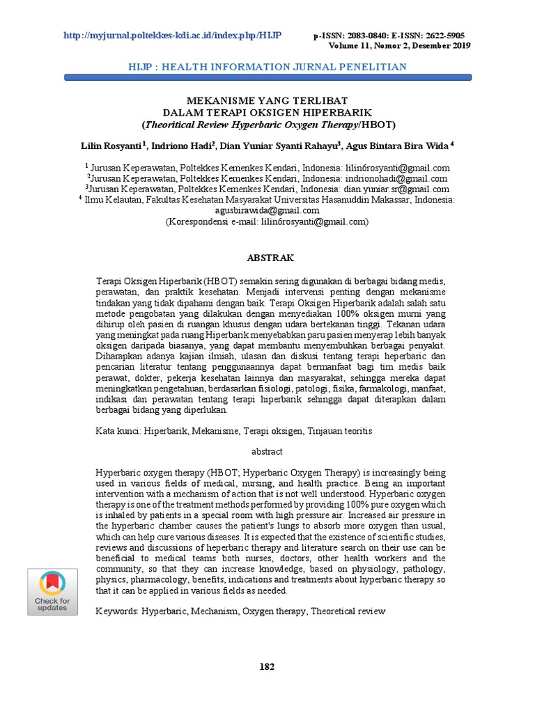 Terapi Hiperbarik | PDF