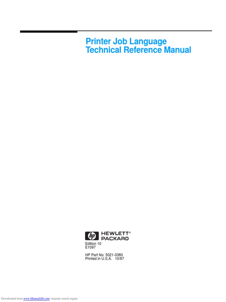 HP Printer Technical Manual PDF | PDF | Printer (Computing) | Hewlett ...