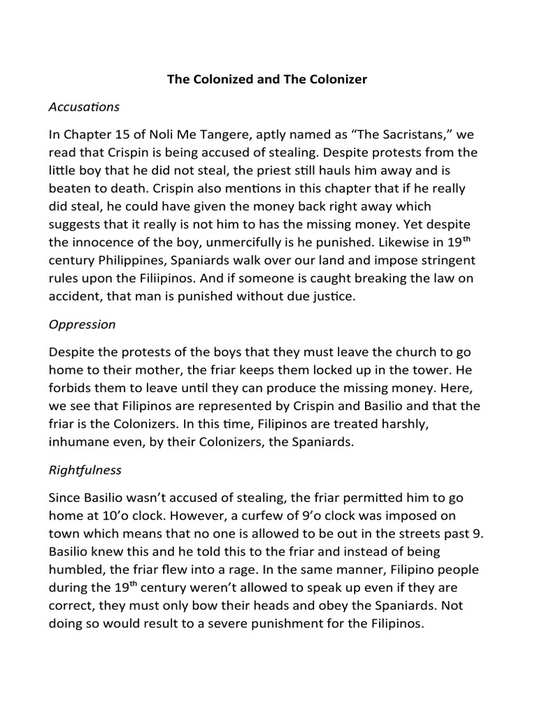 The Colonized and The Colonizer | PDF | History