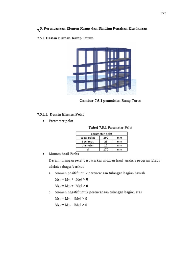 Bab 7.6 - Penulangan Ramp | PDF