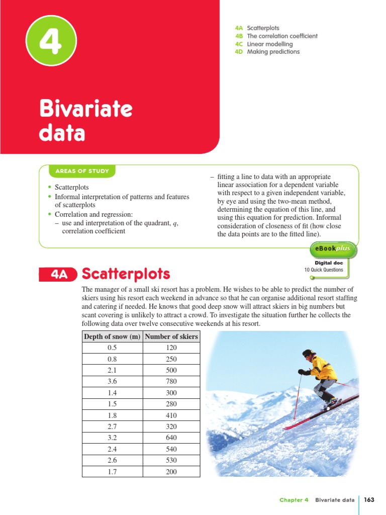 Ch04 Bivariate Data PDF | PDF | Correlation And Dependence | Scatter Plot