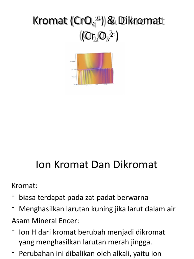 Kromat dan Dikromat: Reaksi dan Persenyawaan | PDF