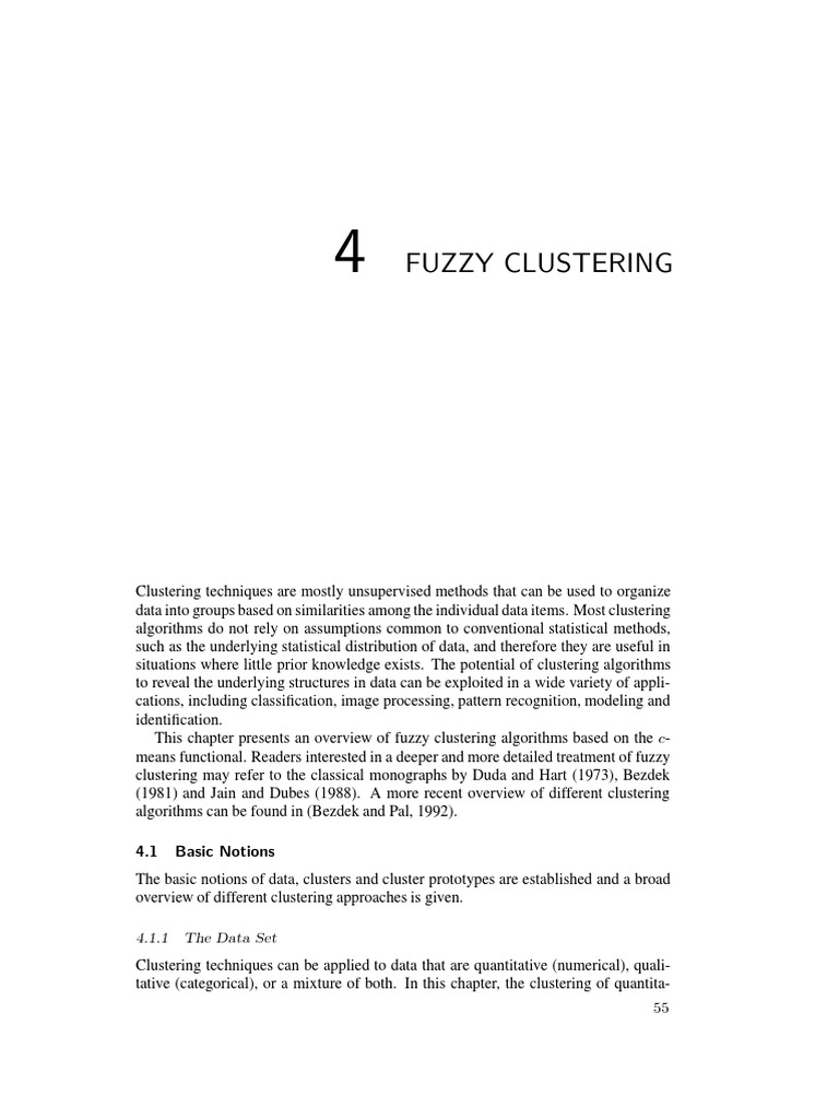 Lecture Fuzzy Clustering Babuska PDF | PDF | Cluster Analysis | Eigenvalues And Eigenvectors