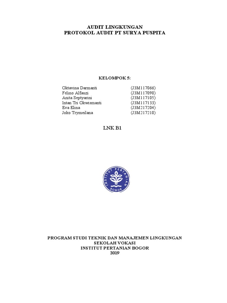 Protokol Audit - Kel 4 - B1 | PDF | Griya & Taman