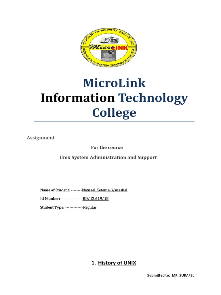 Unix Assignment | PDF | Unix | Operating System Families