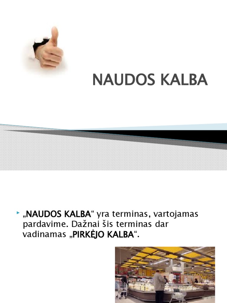 Naudos Kalba | PDF
