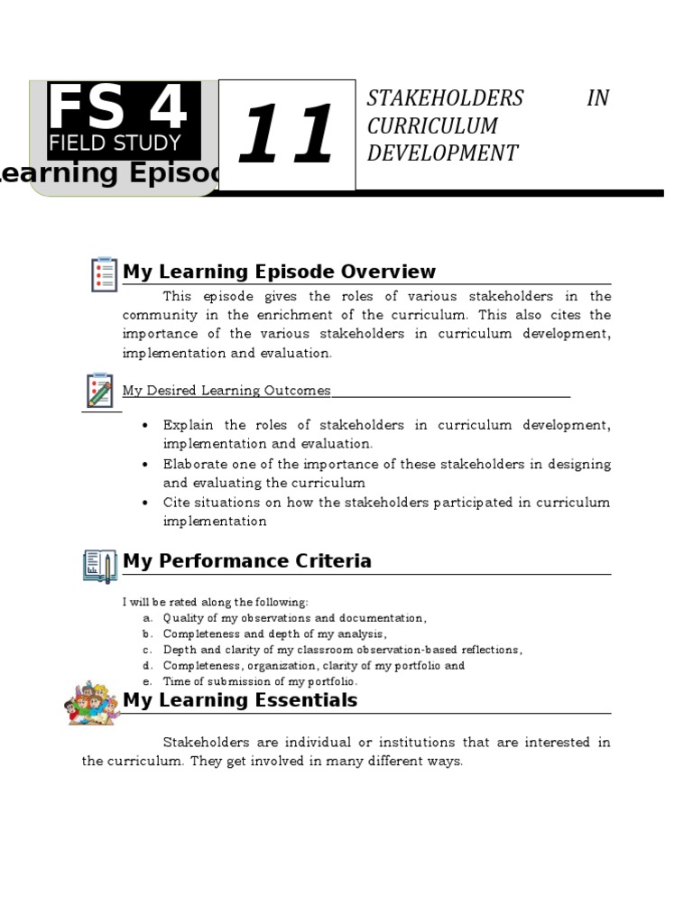 Roles of Stakeholders in Curriculum Development | PDF | Curriculum ...