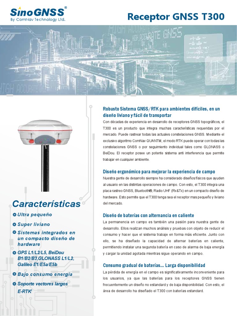Catalogo SinoGNSS T300 ComNav Español | PDF | Navegación | Ingeniería de Sistemas