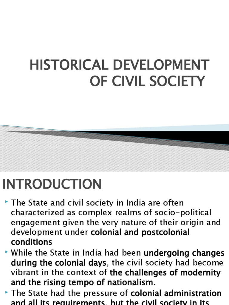 Historical Development of Civil Society | PDF | Colonialism | Civil Society