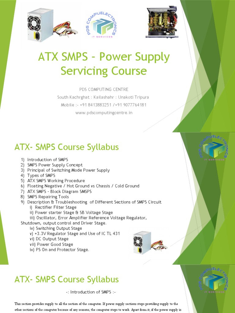 ATX SMPS Power Supply Course Overview | PDF | Power Supply | Electrical ...