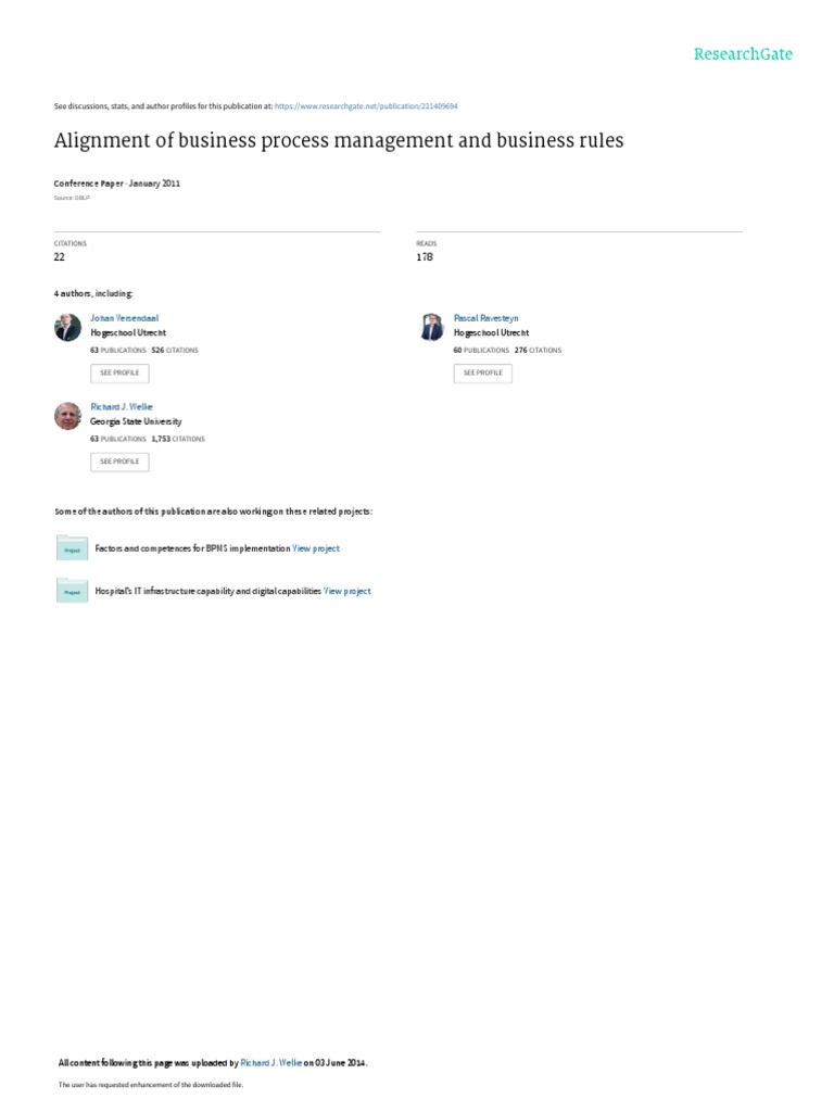 BPM and Business Rules Alignment | PDF | Business Process Management ...