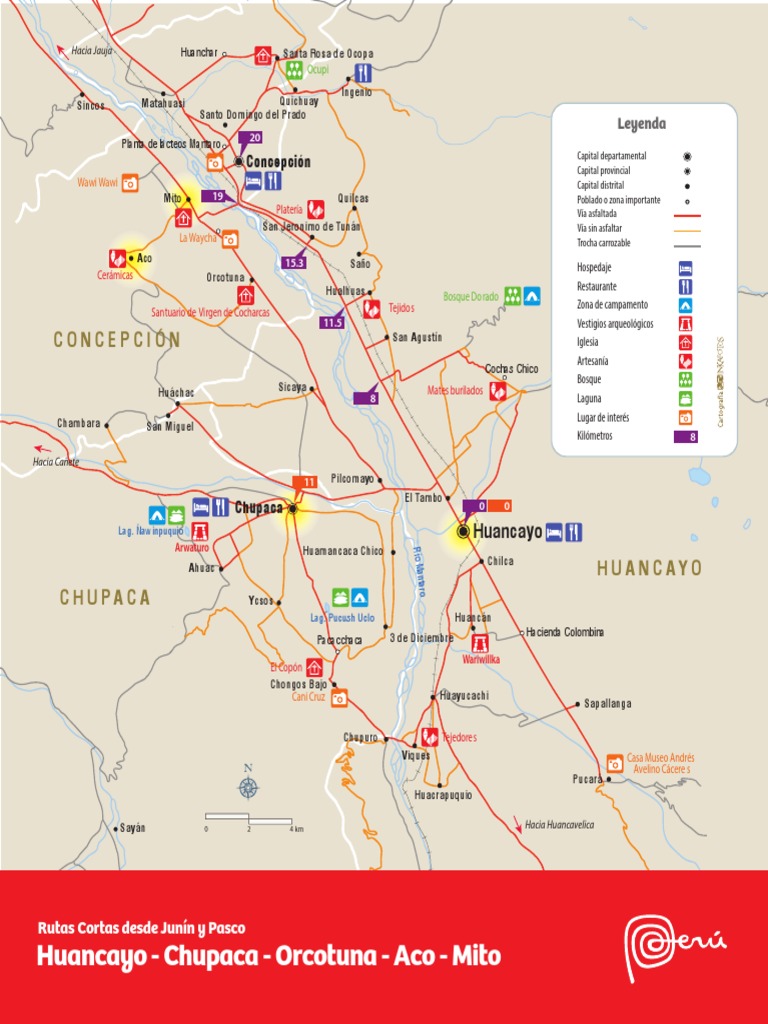 Mapa Huancayo Chupaca Orcotuna Aco Mito | PDF