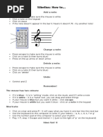 Sibelius Cheat Sheet | PDF