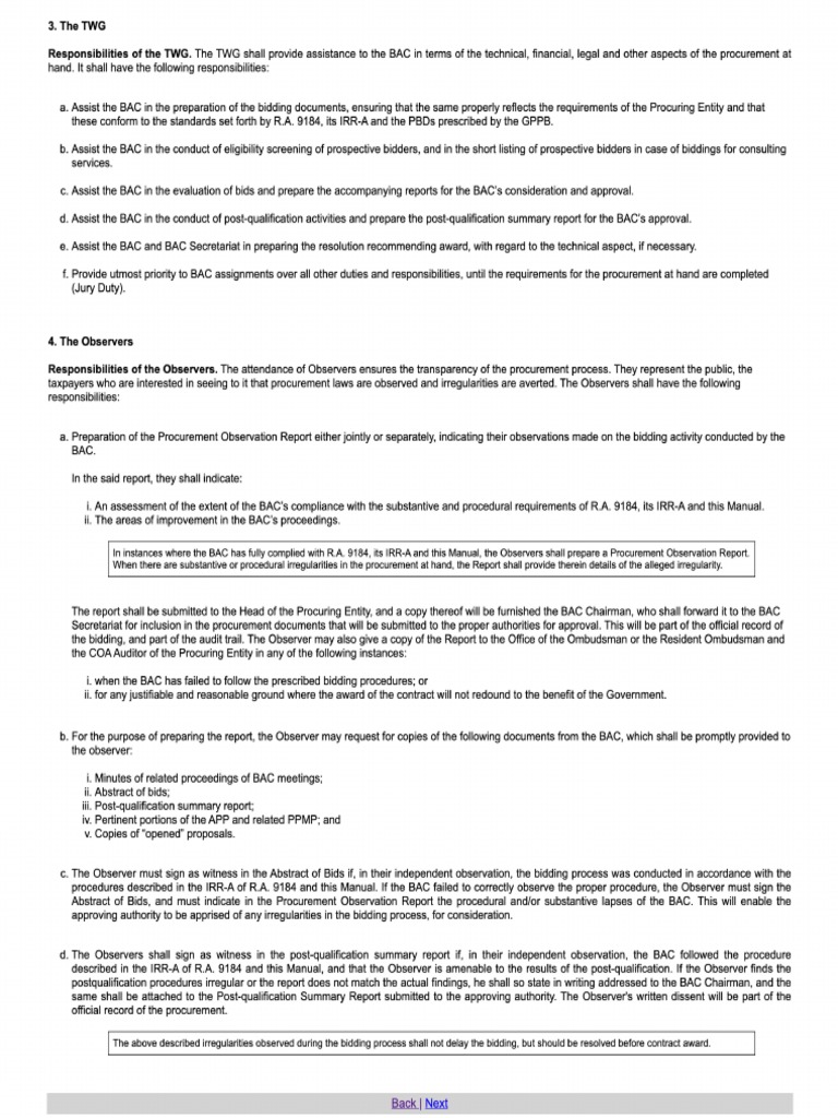 BAC TWG and OBSERVERS - COA | PDF