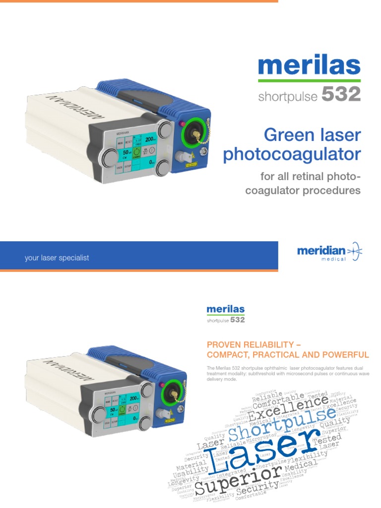 Meridian Merilas 532nm Shortpulse Laser Brochure | PDF | Laser | Optics