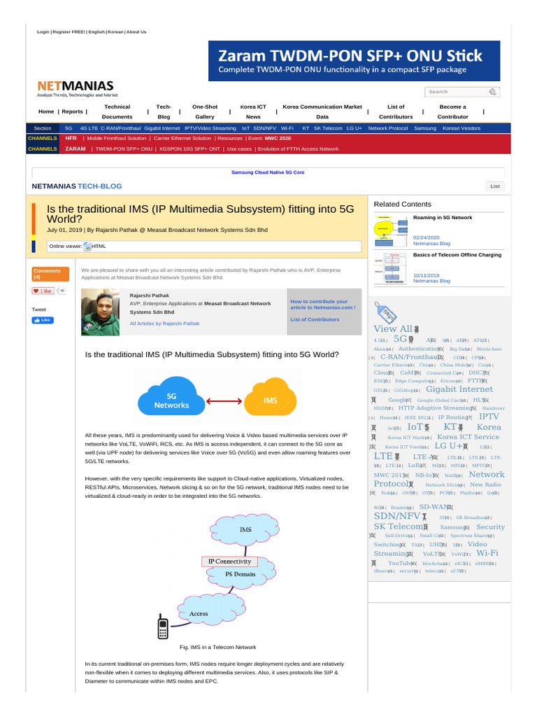 Is The Traditional IMS (IP Multimedia Subsystem) Fitting Into 5G World ...
