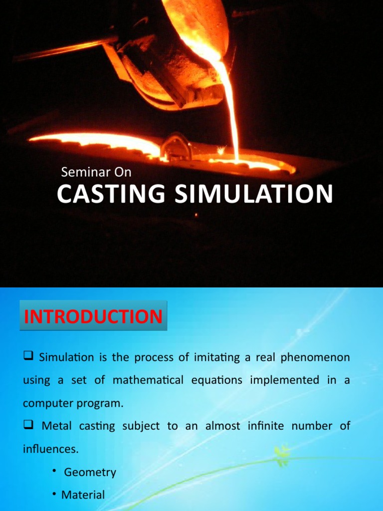 Casting Simulation | PDF | Casting (Metalworking) | Simulation