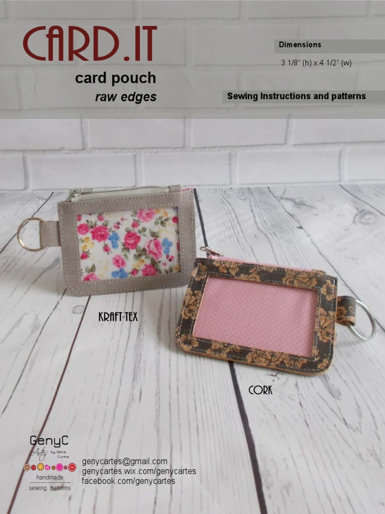 Card It Card Pouch | PDF | Seam (Sewing) | Sewing