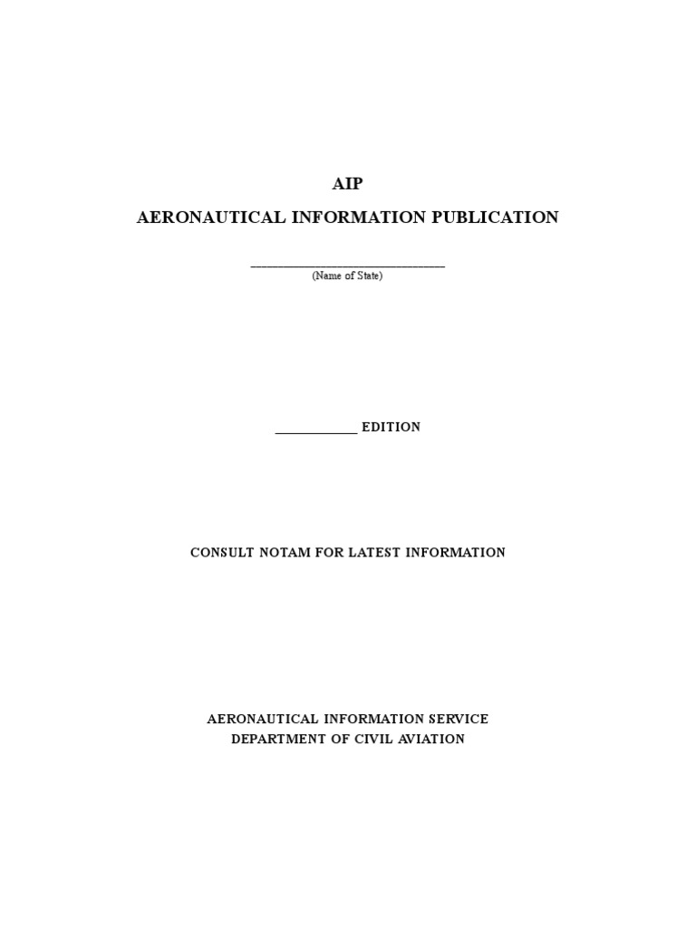 Overview of the Aeronautical Information Publication (AIP) for [STATE ...