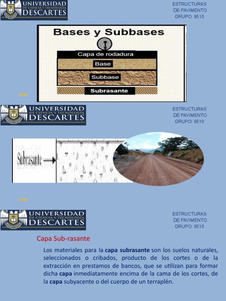 La Capa Sub-Rasante, Subbase y Base | PDF | Plasticidad (Física) | Hormigón