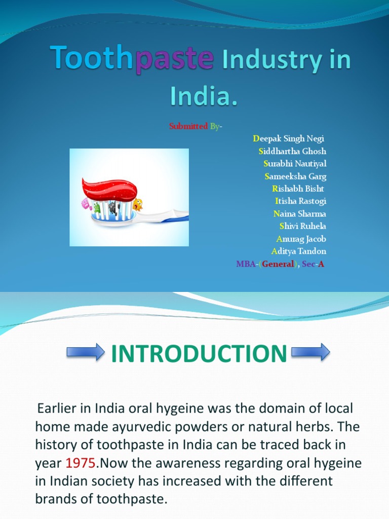 Toothpaste Industry in India | PDF | Brand | Economies