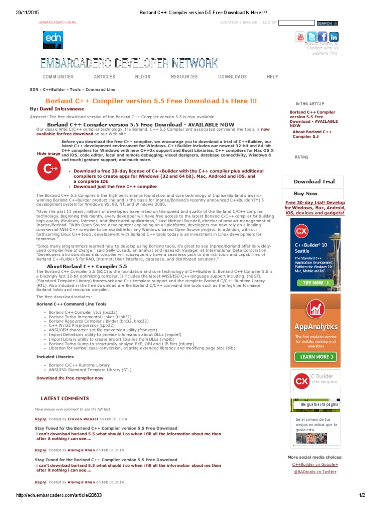 Borland C++ Compiler Version 5.5 Free Download Is Here !!! | PDF ...