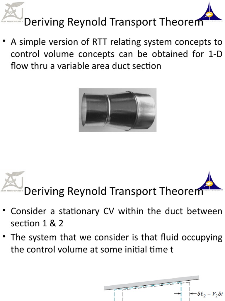 Deriving Reynold Transport Theorem | PDF | Fluid Dynamics | Momentum