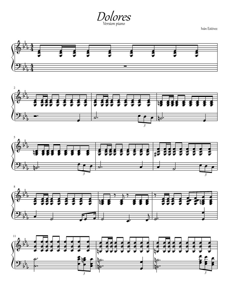 Dolores Version Piano | PDF
