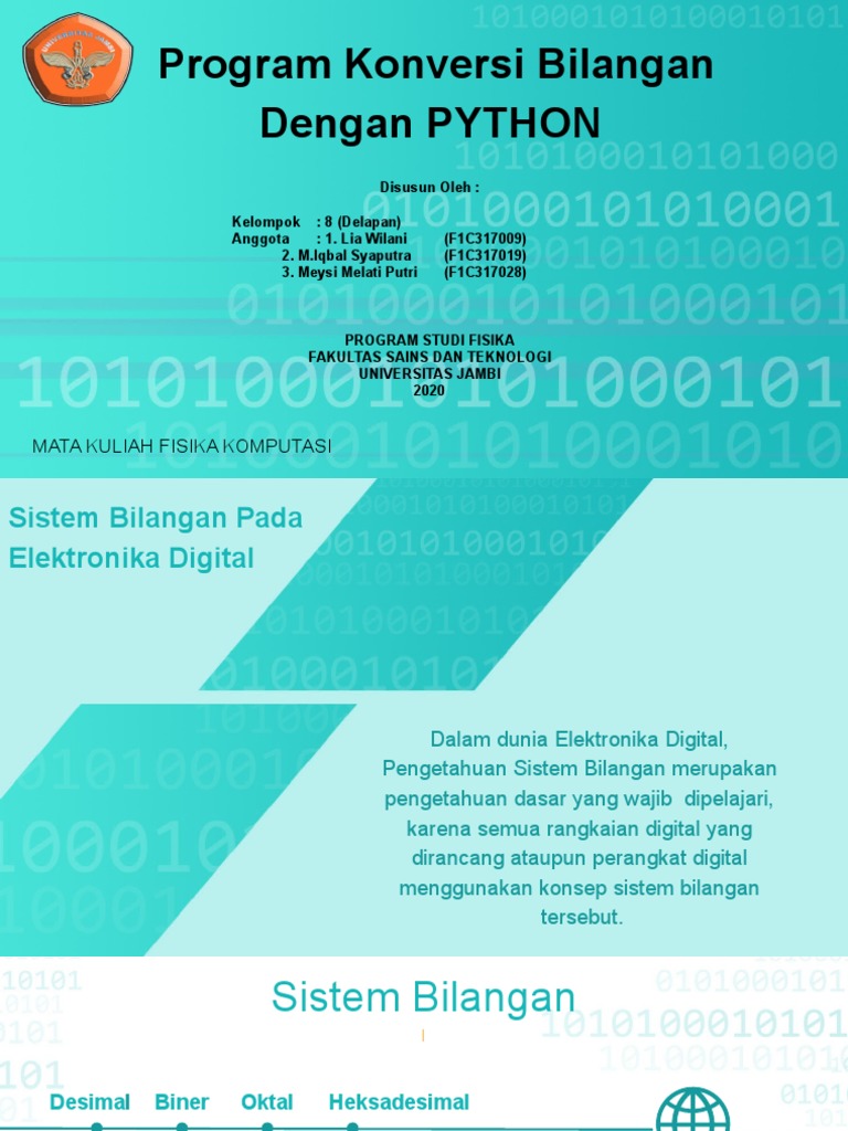 Kelompok 8 Konversi Bilangan Pada Python | PDF