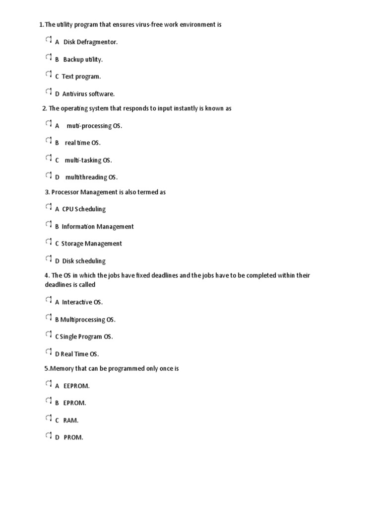 Computer System Overview Worksheet-Mcq | PDF | Computer Data Storage | Input/Output