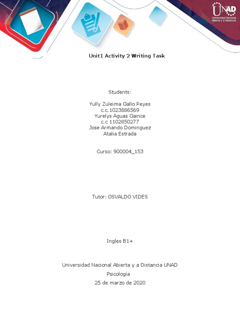 Unit1 Activity 2 Writing Task - 900004 - 153 | PDF | Comedy | Clothing