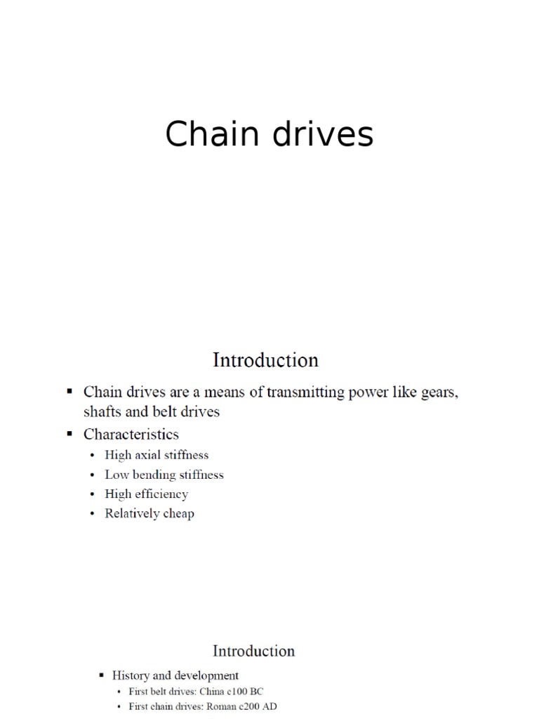Chain Drives PPTF | PDF | Engines | Vehicles