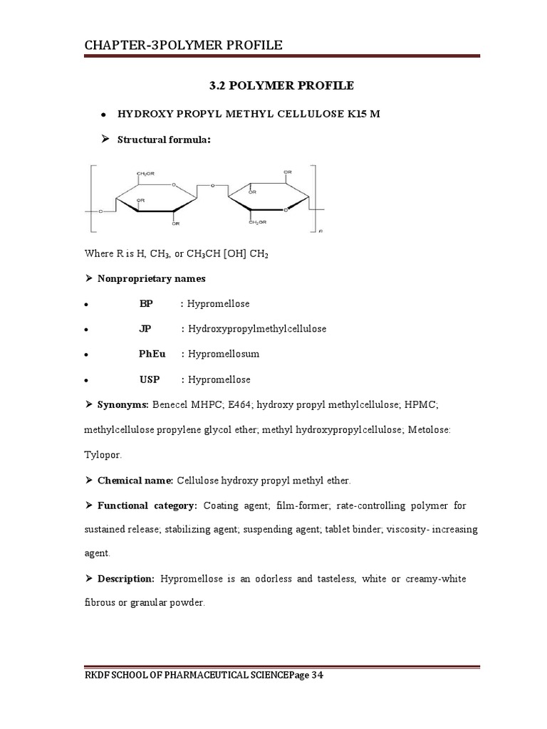 Chapter-3 Polymer Profile | PDF | Solubility | Materials