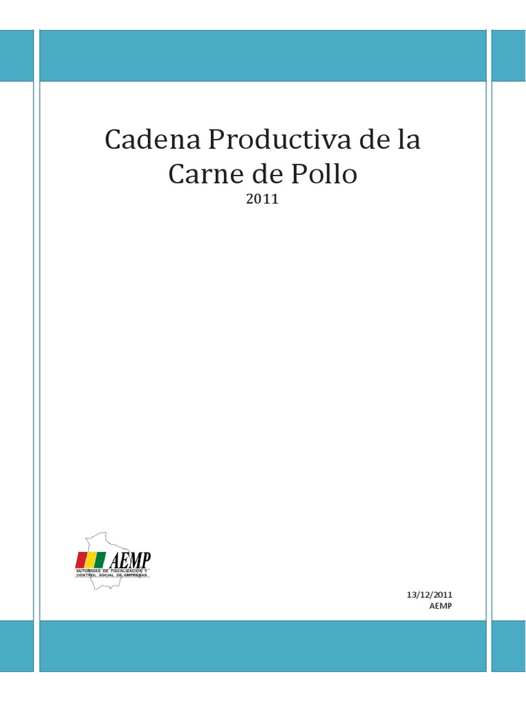 Cadena Productiva de La Carne de Pollo | PDF | Pollo | Huevo como alimento