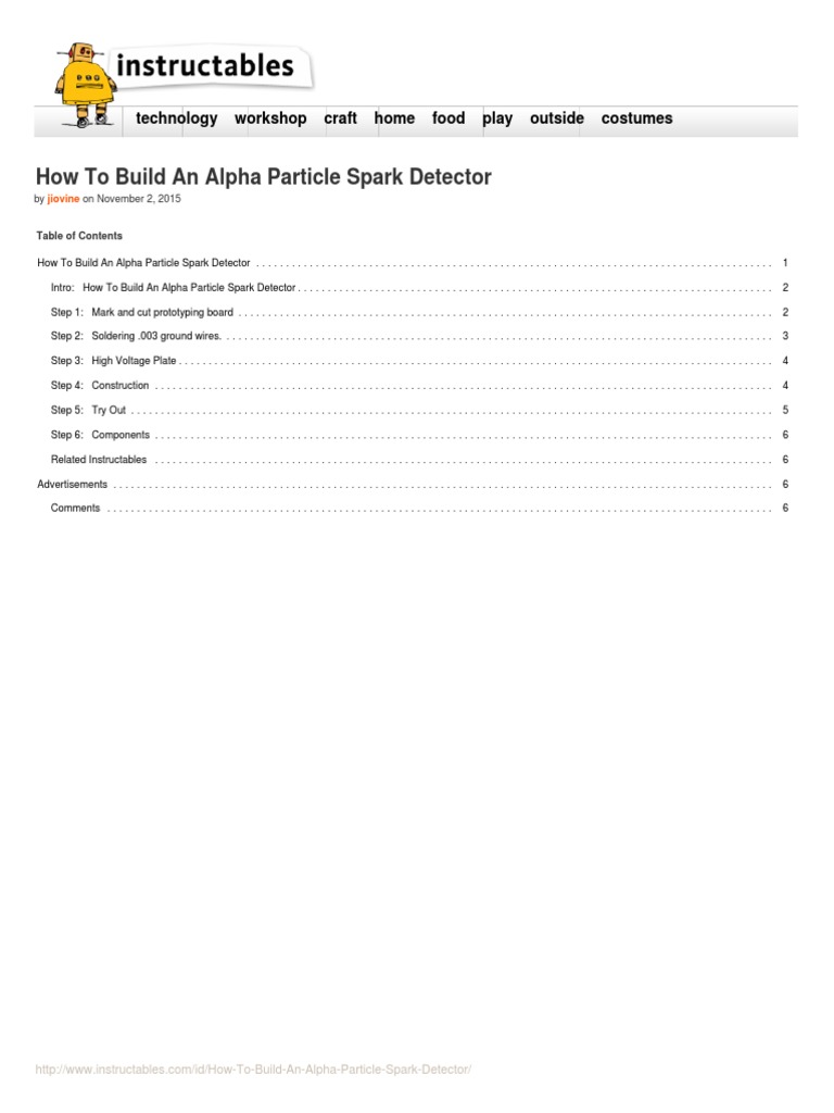 Build an Alpha Particle Spark Detector | PDF | Printed Circuit Board ...