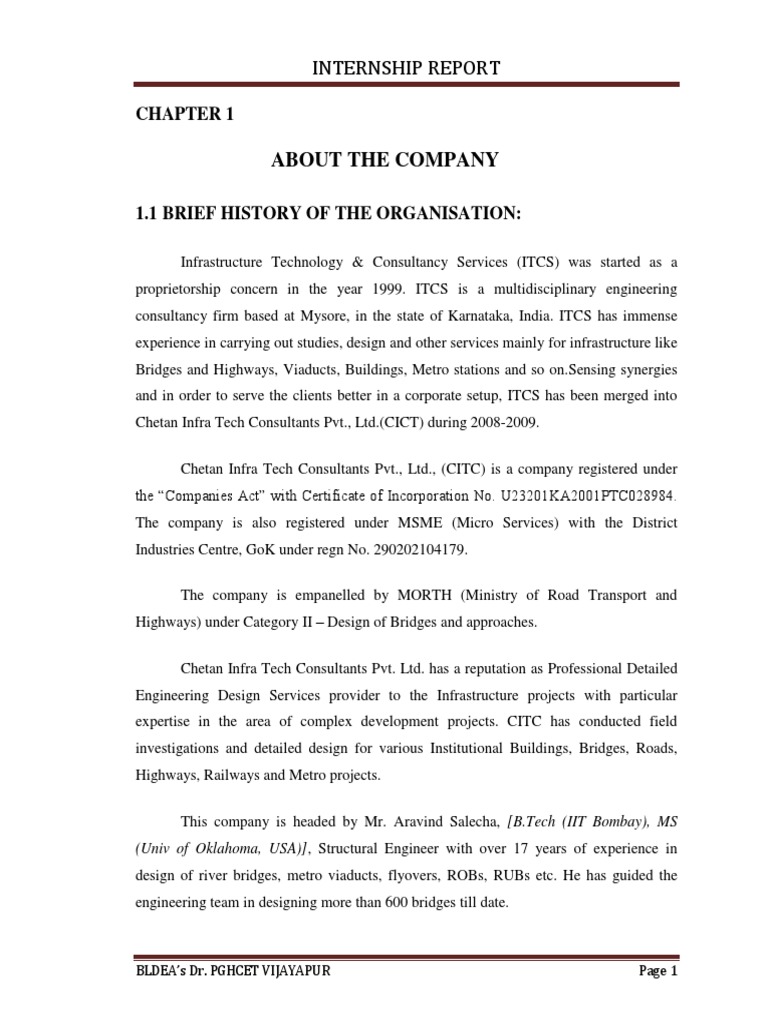 About The Company: Internship Report | PDF | Microsoft Excel | Deep ...