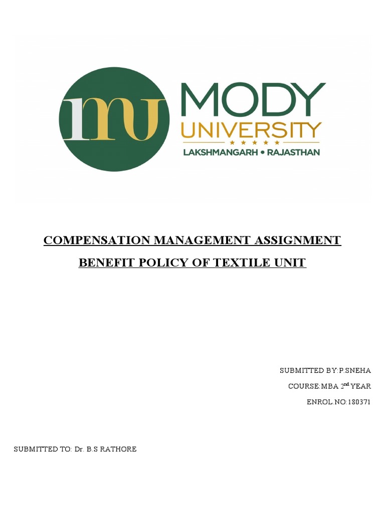 Compensation Management Assignment | PDF | Employment | Economies Compensation Management Assignment | PDF | Employment | Economies