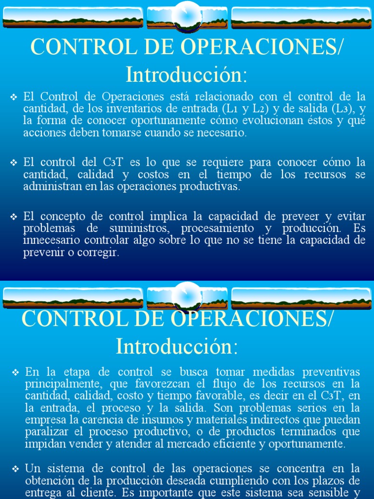 12-Control de Operaciones | PDF | Logística | Calidad (comercial)