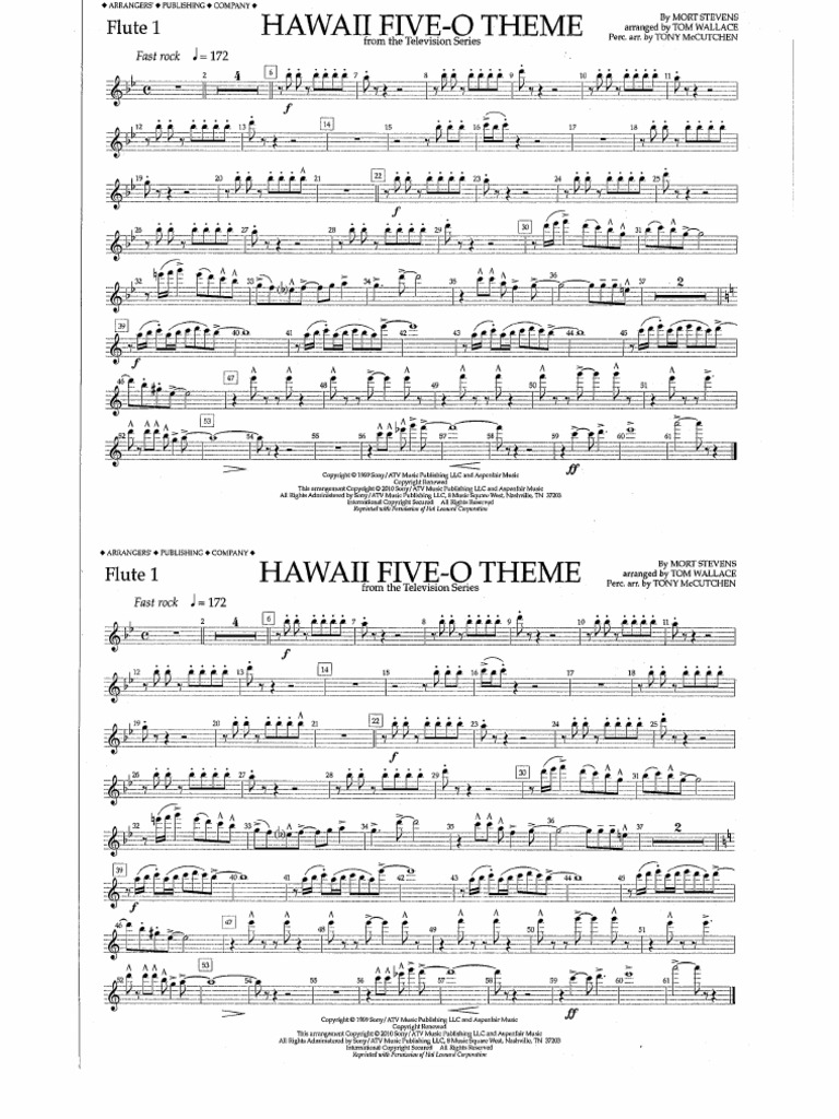 Hawaii Five 0 - Arr. Tom Wallace - Parts | PDF