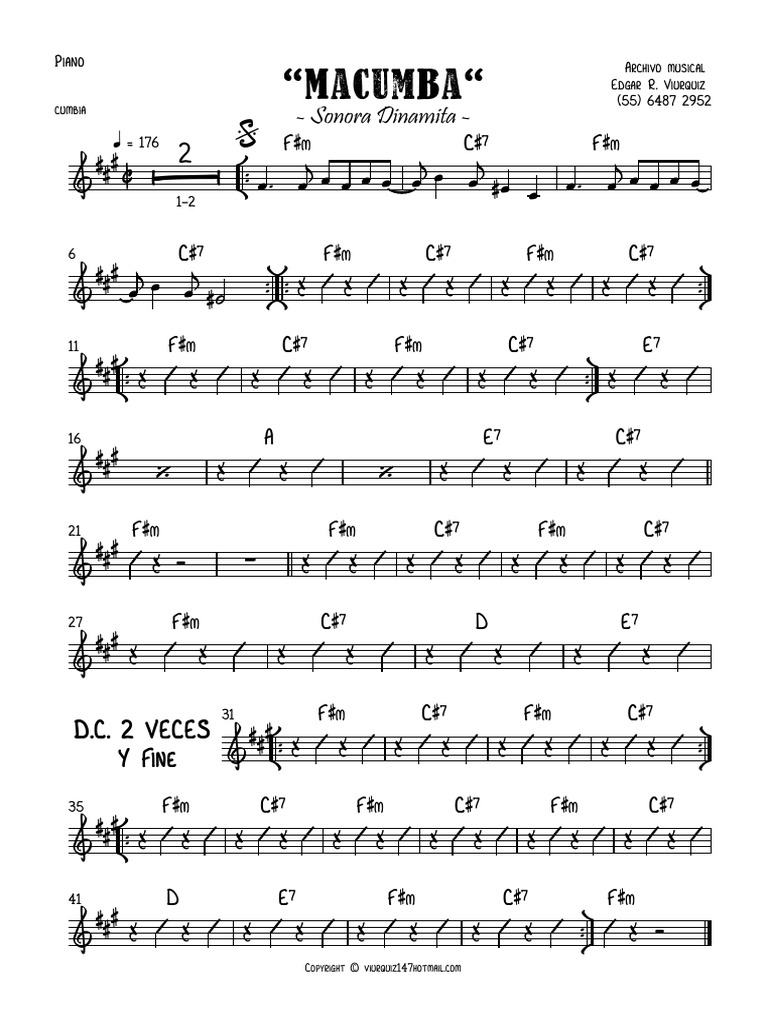 Macumba - Piano | PDF