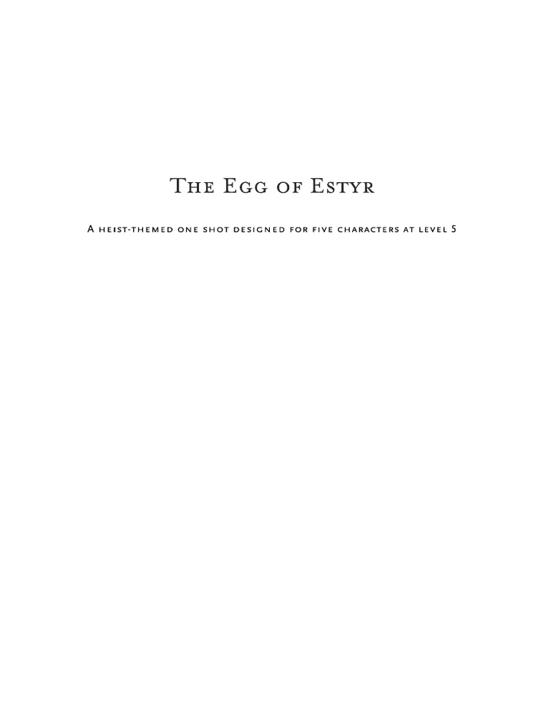 The Egg of Estyr - Final PDF | PDF
