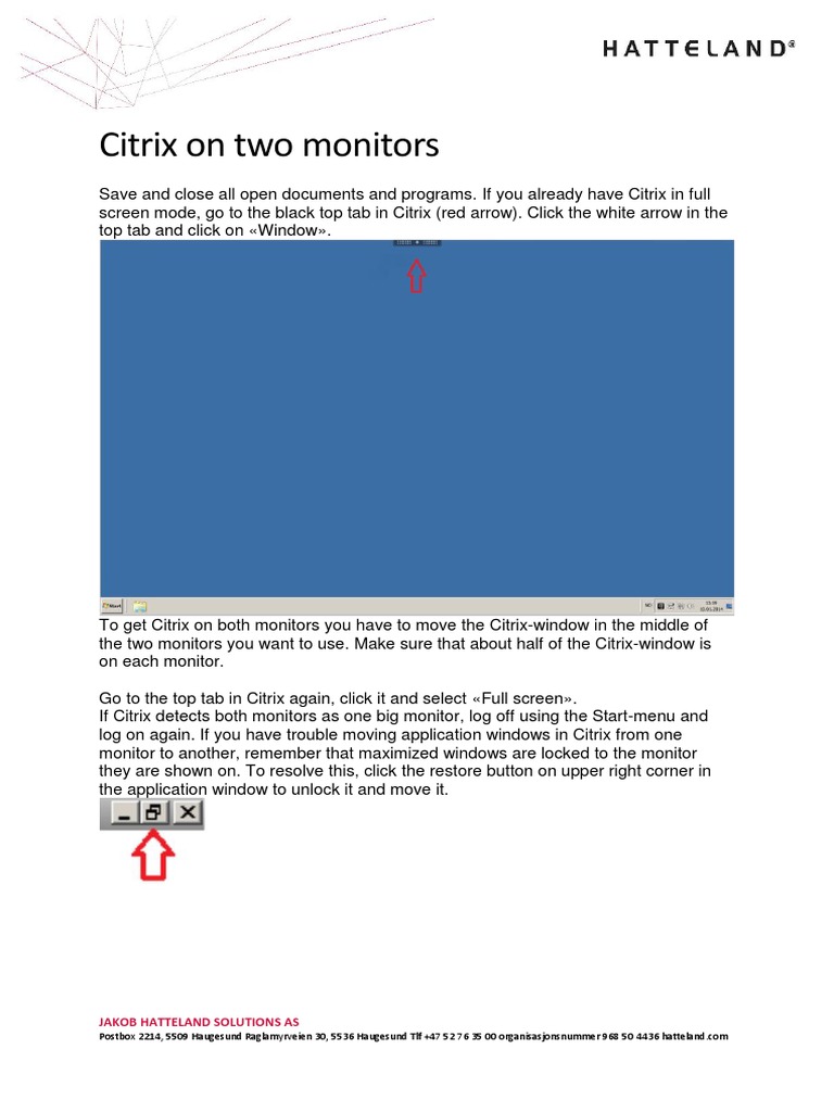 Using Citrix with Dual Monitors | PDF | Business | Computers