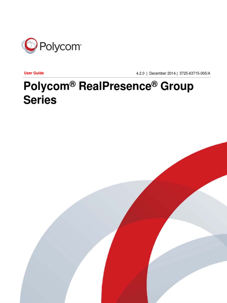 Polycom Realpresence Group Manual | PDF | Menu (Computing) | Trademark